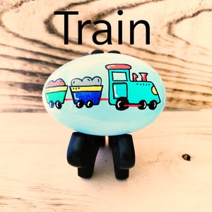 Painted Rocks Fire Engine Police Car Motorcycle Construction Truck ...