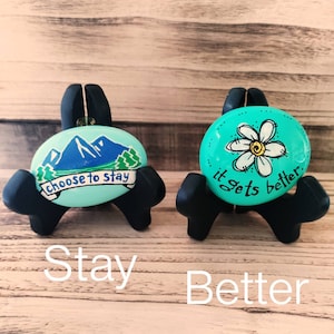 Suicide Awareness Painted Rocks, Mental Health Rocks, Encouraging Gifts ...