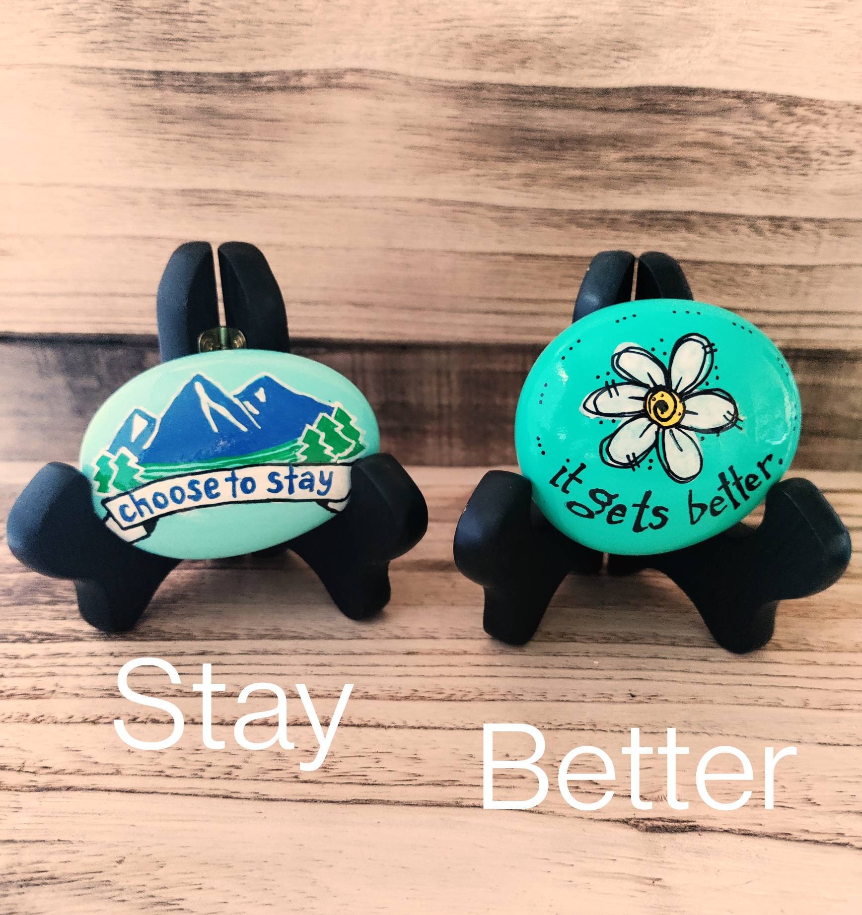 Suicide Awareness Painted Rocks, Mental Health Rocks, Encouraging Gifts ...