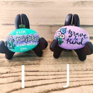 Painted Inspirational Positive Rocks, Painted Rocks, Motivational Gifts ...