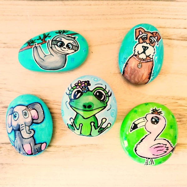 Painted Rocks Animals - Etsy