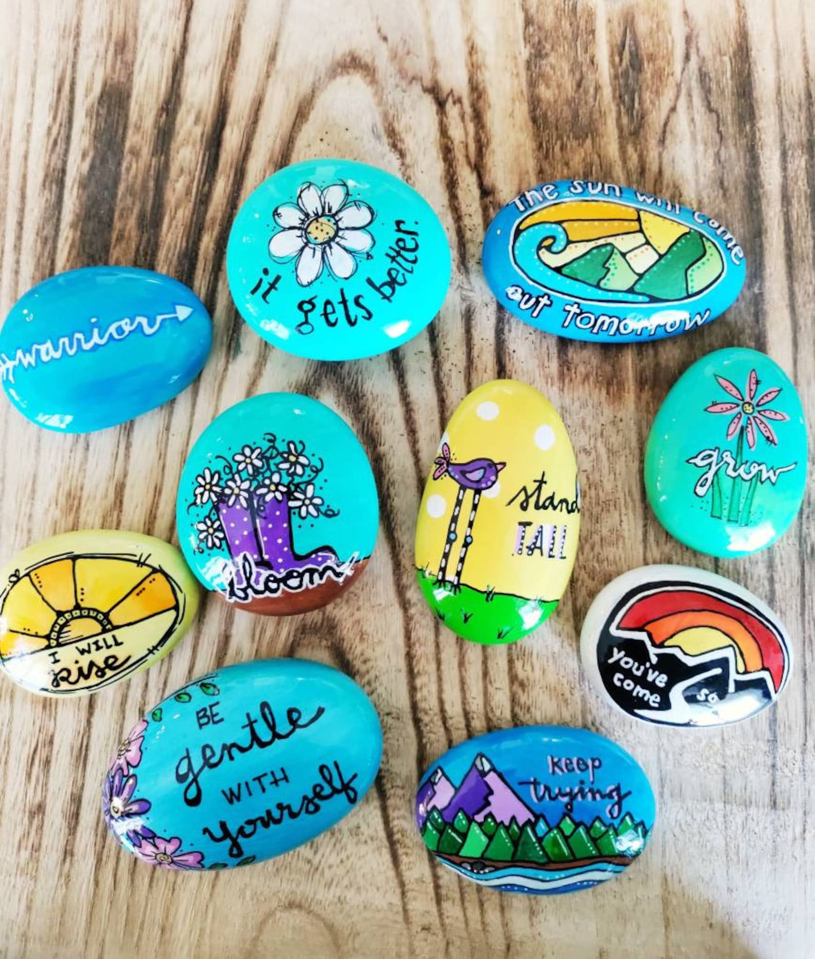 Inspirational Rocks Painted Rocks Motivational Gifts - Etsy
