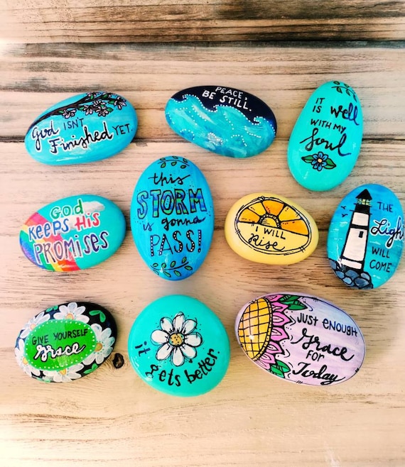 Inspirational Painted Rocks Biblical Painted Rocks - Etsy