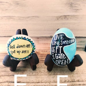 Painted Inspirational Positive Rocks, Painted Rocks, Motivational Gifts ...