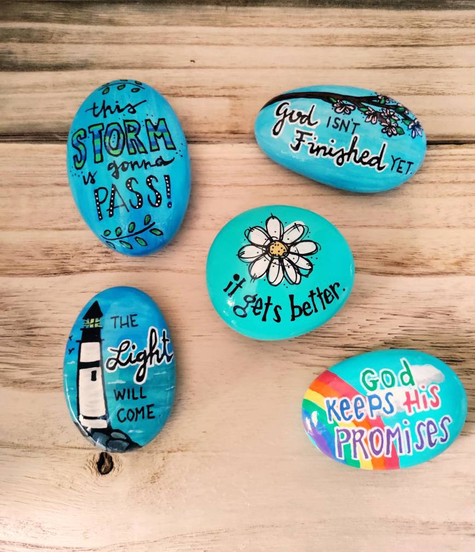 Inspirational Rocks Motivational Rocks Painted Rocks SET OF - Etsy