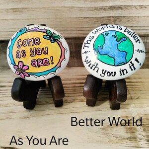 Painted Inspirational Positive Rocks, Painted Rocks, Motivational Gifts ...