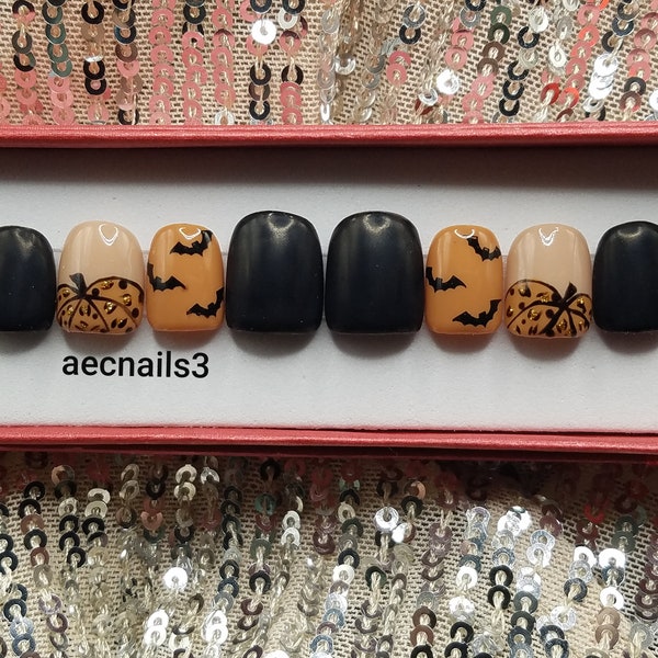 Pumpkins and Bats - Etsy