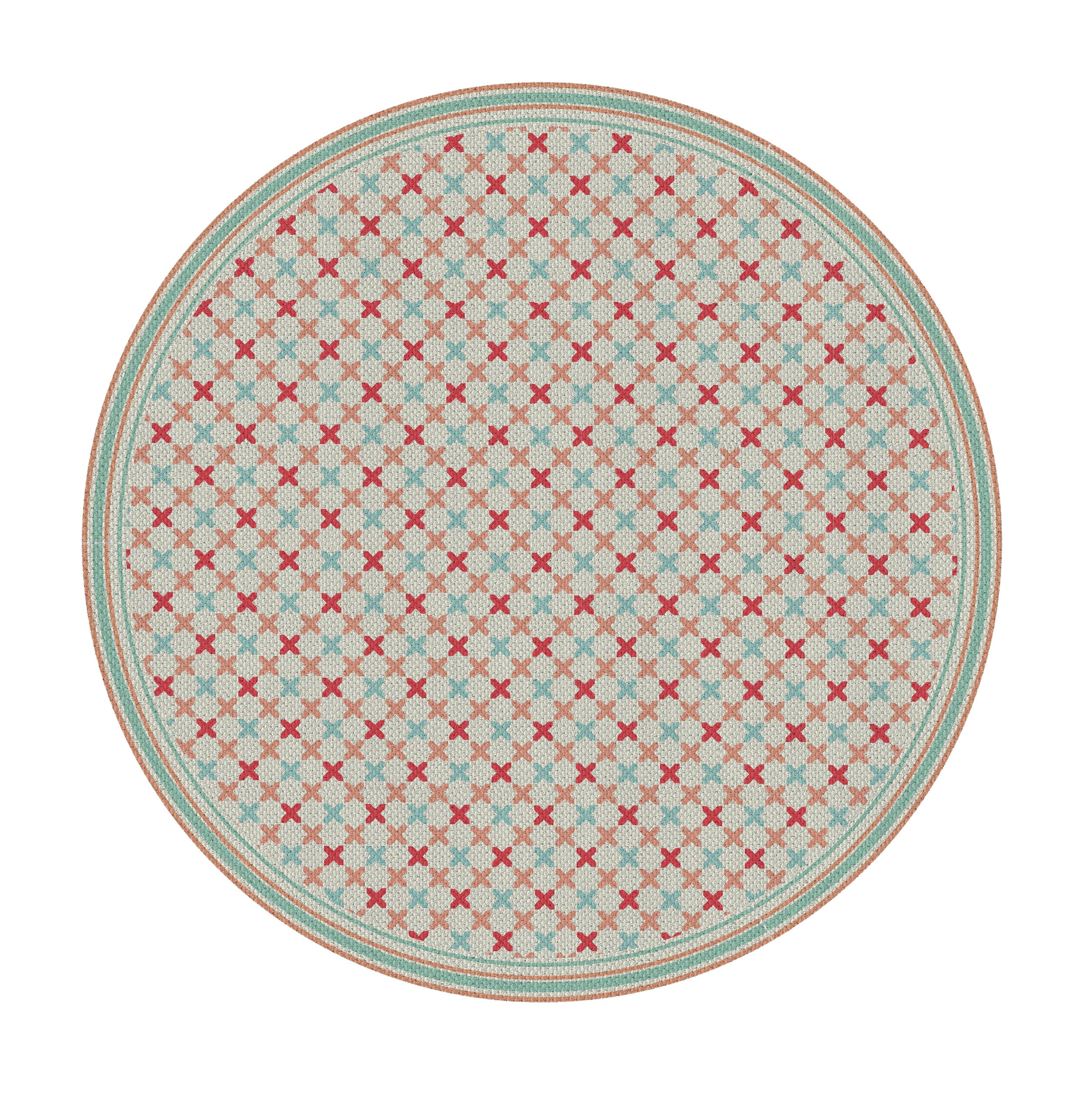 Round Vinyl Mat, Oriental Moroccan Design, Living Room Decor ...