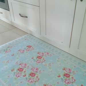 Free Shipping Flowers Pattern Decorative PVC Vinyl Mat Linoleum Rug ...