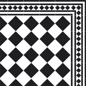 Vinyl Mat , Kitchen Mat, Geometric Tiles Decor, Nordic Design , Easy to ...