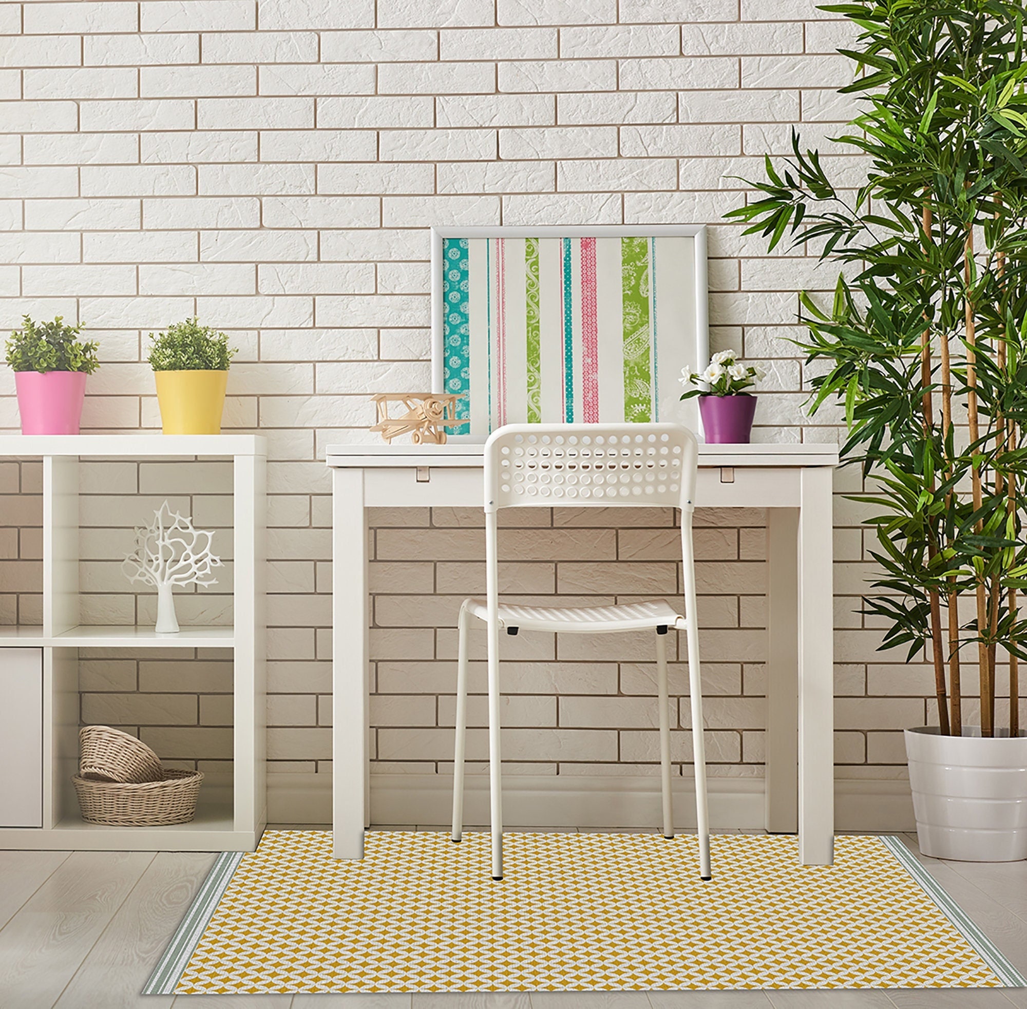Vinyl Mat Geometric Pattern Decorative Mat for Indoor , Linoleum Pvc ...
