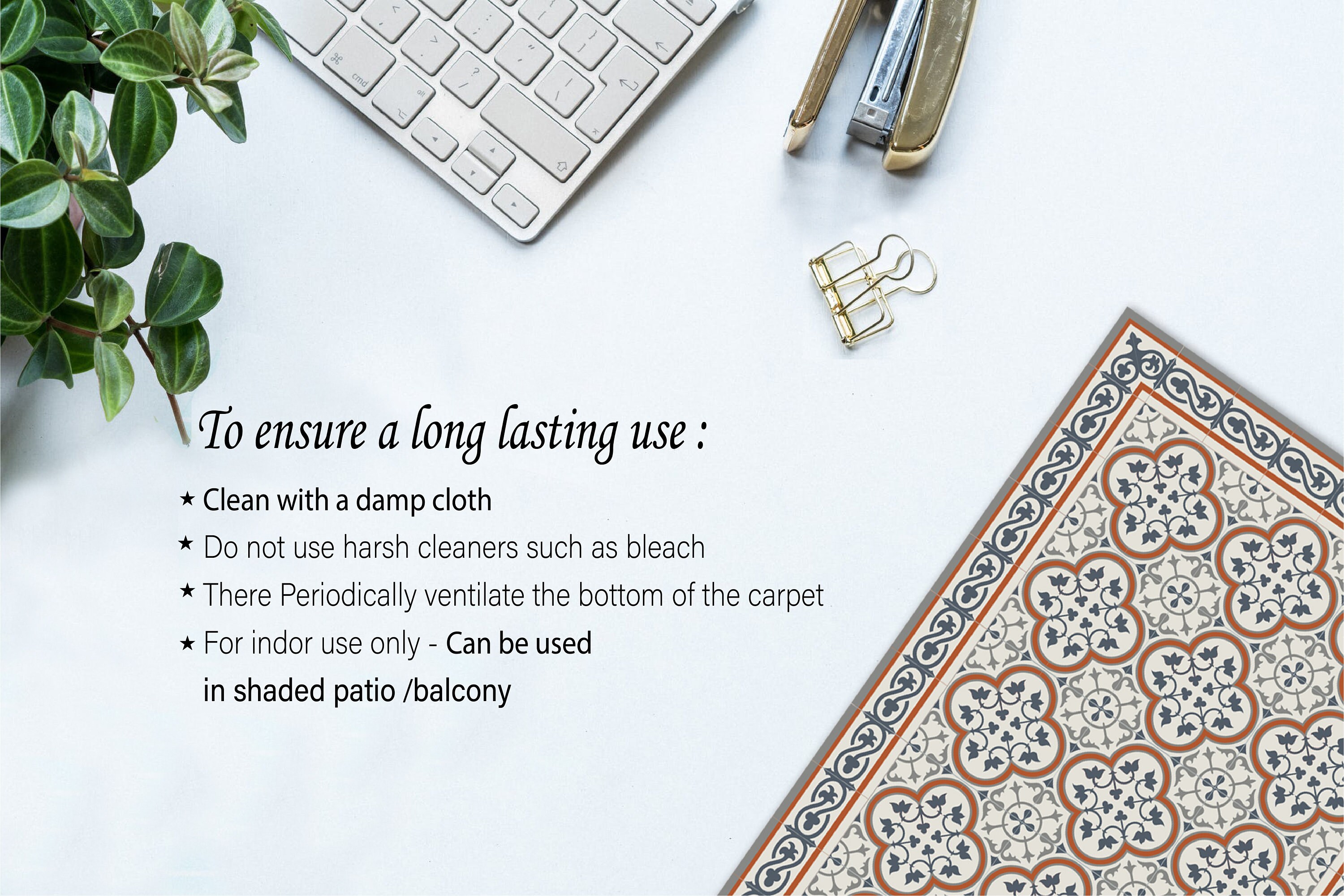 Azure & Purple Kitchen Mat Vinyl Mat Orientaltiles Décor - Etsy