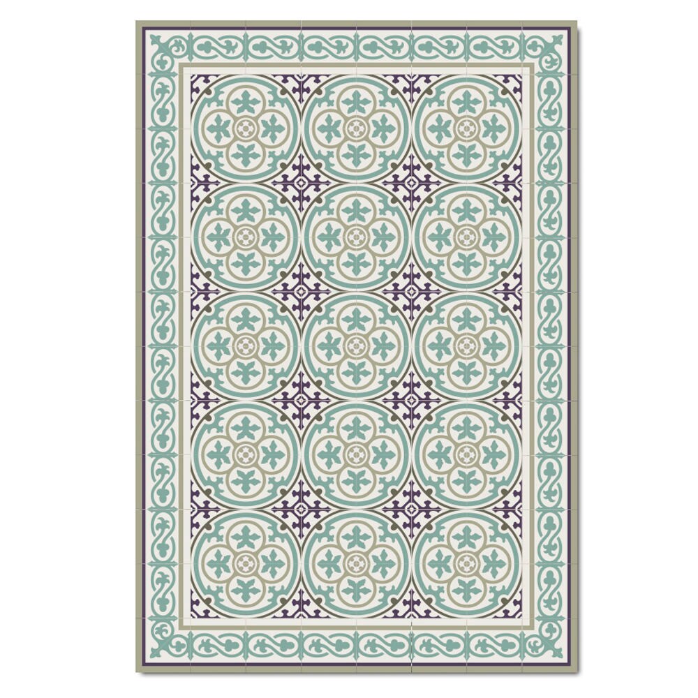 Azure & Purple Kitchen Mat Vinyl Mat Orientaltiles Décor - Etsy