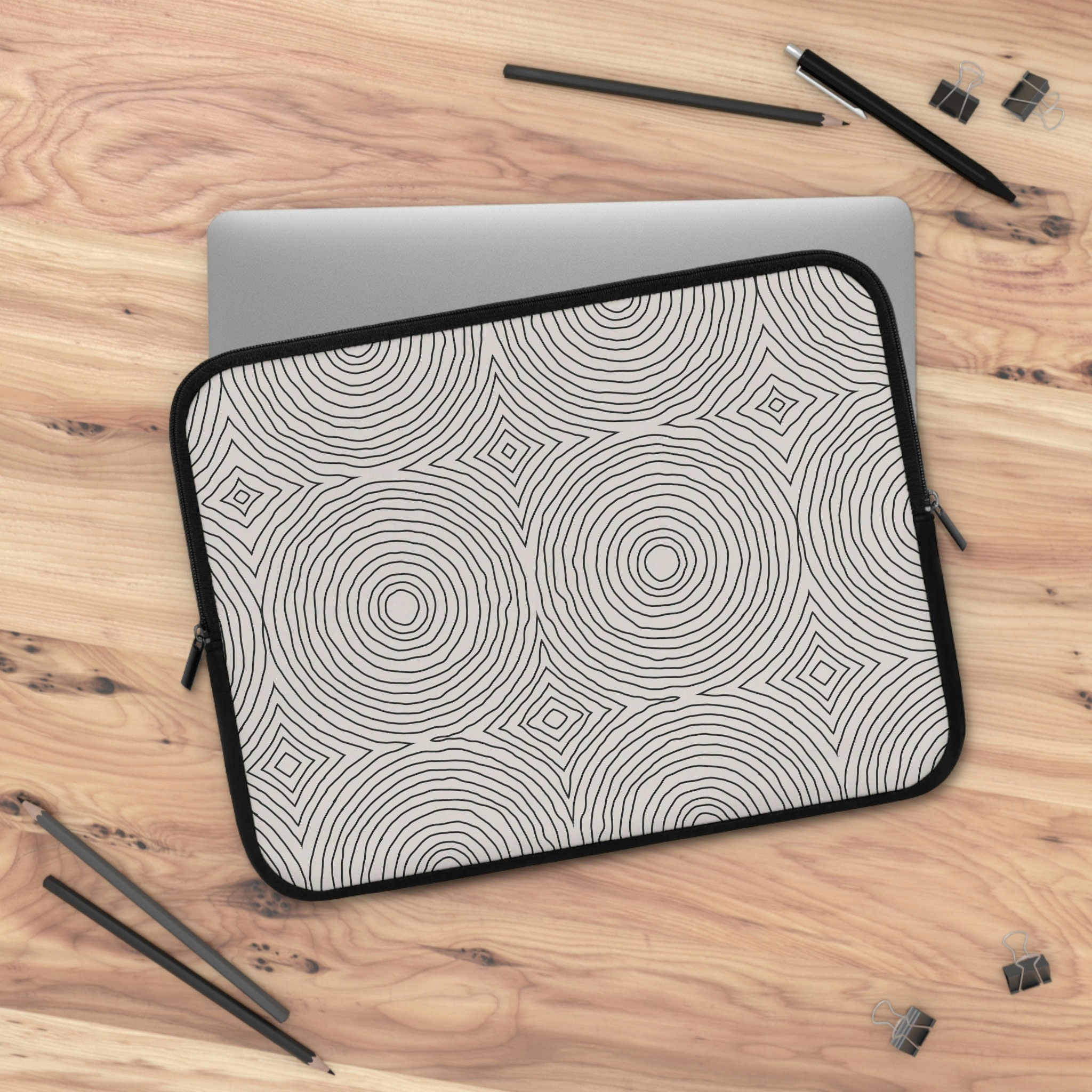 Circle Pattern Designed Laptop Carrier, Laptop Sleeve, Laptop Bag ...
