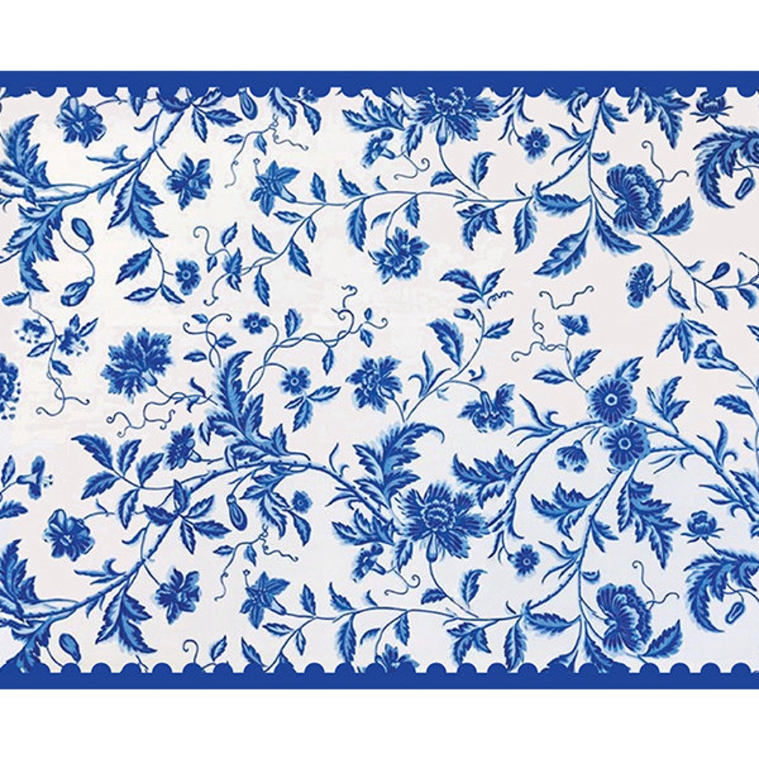 Free Shipping Blue Flowers Table Runner Wedding Table Runner Flowers ...