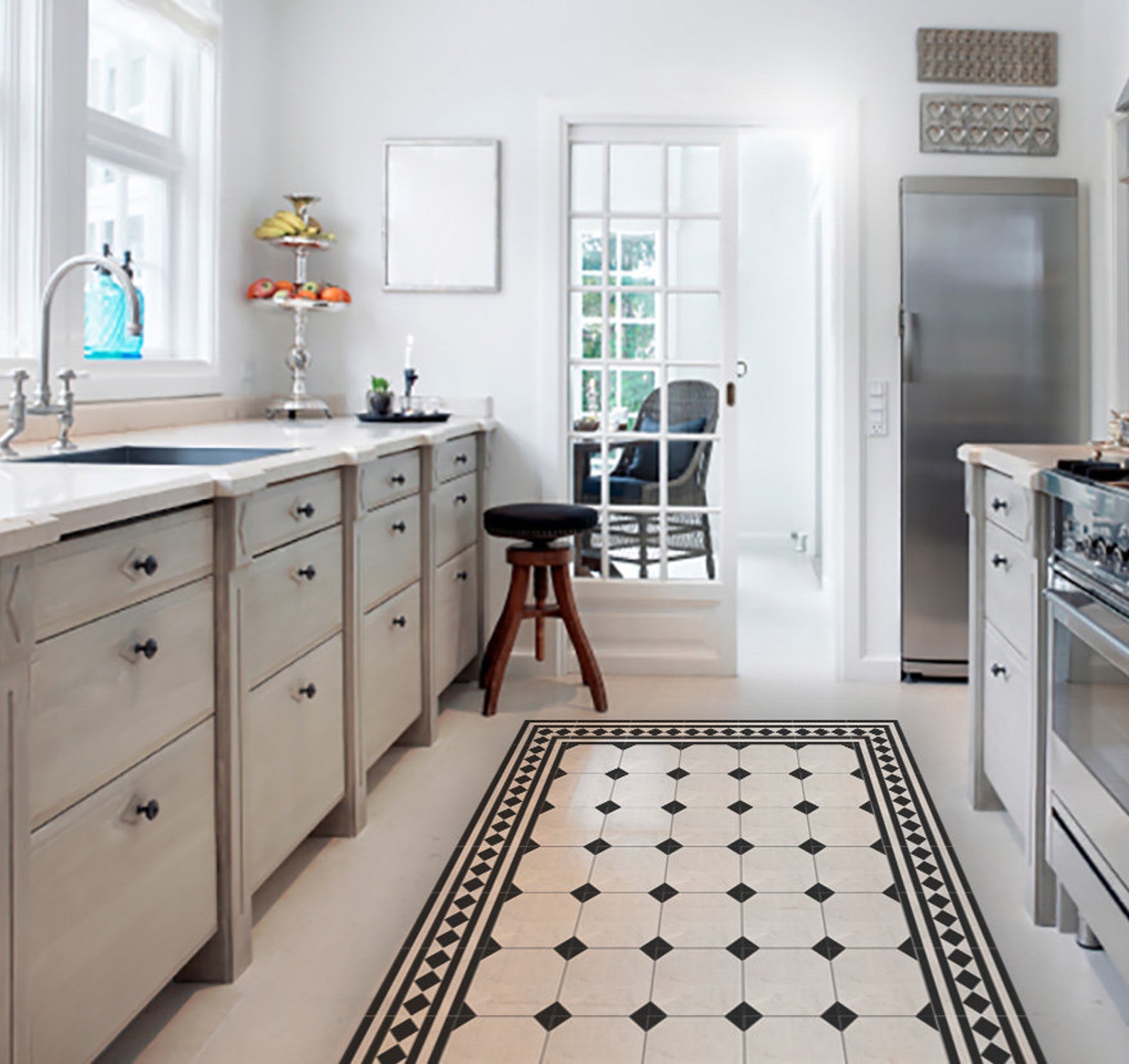 PVC Floor Runner, PVC Kitchen Mat,vinyl Kitchen Mat, Modern Kitchen ...