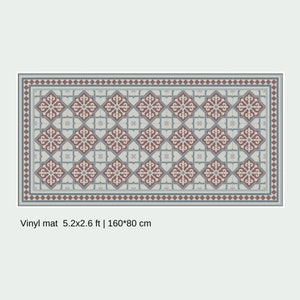 Vinyl Kitchen Mat, Modern Linoleum Kitchen Rug, Non Absorbent Vinyl ...