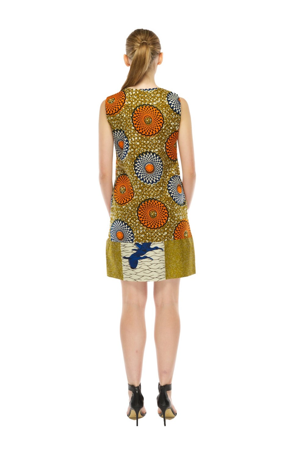 Tilda Shift Dress - Orange Wheel Print - Etsy Australia
