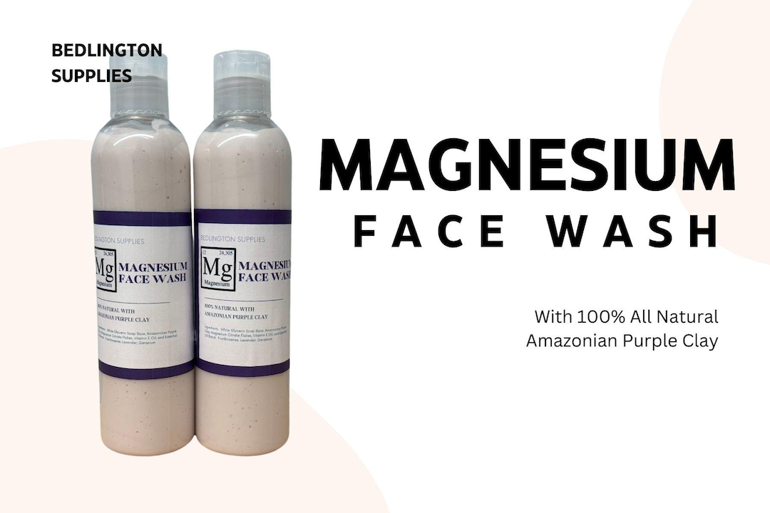 Magnesium Face Wash With Purple Amazonian Clay, Available in Multiple ...