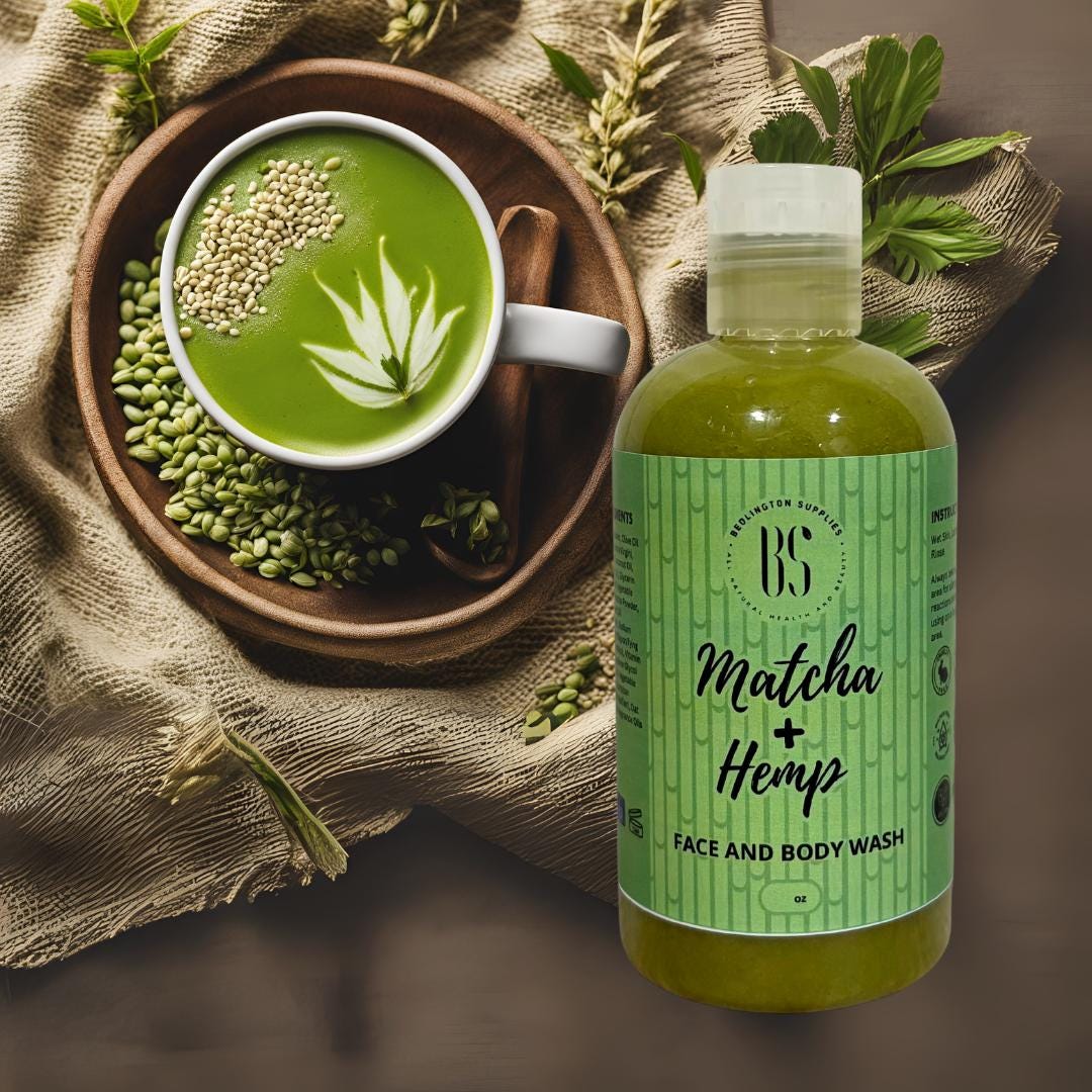 Matcha & Hemp Face and Body Wash, Non-gmo, Vegan - Etsy