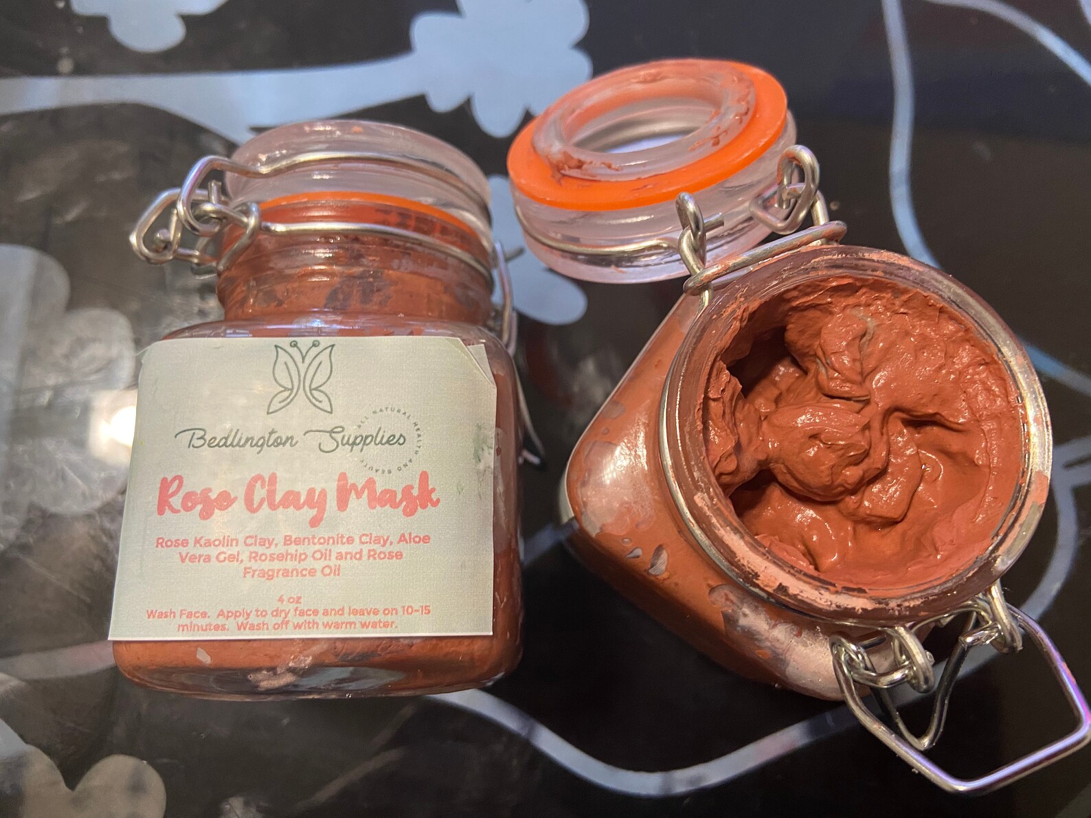 Rose Clay Mask With Kaolin Rose Clay Bentonite Clay Aloe - Etsy