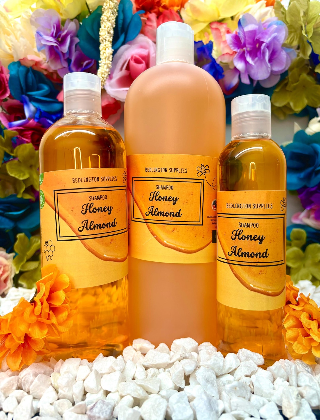Almond Honey Shampoo, All Natural, Non-gmo, Vegan Ingredients - Etsy