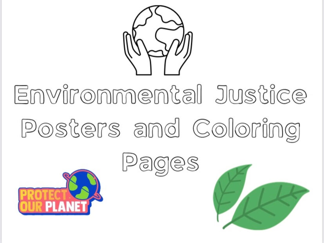 Environmental Justice Protest Posters & Coloring Pages - Etsy