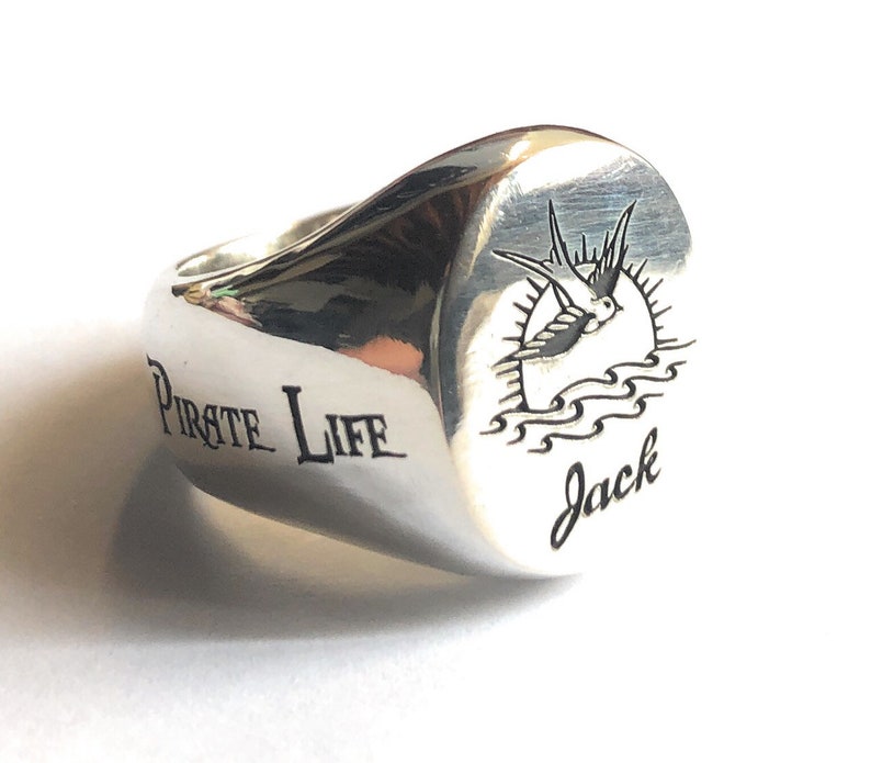 Jack Sparrow ring for Johnny Depp in solid silver 925. Anello | Etsy