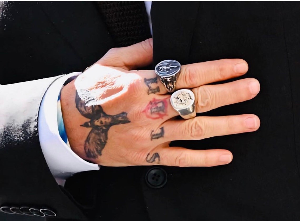 Jack Sparrow ring for Johnny Depp in solid silver 925. Anello | Etsy