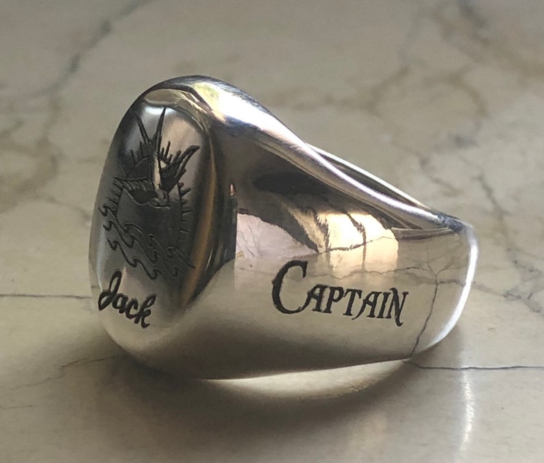 Jack Sparrow ring for Johnny Depp in solid silver 925. Anello | Etsy