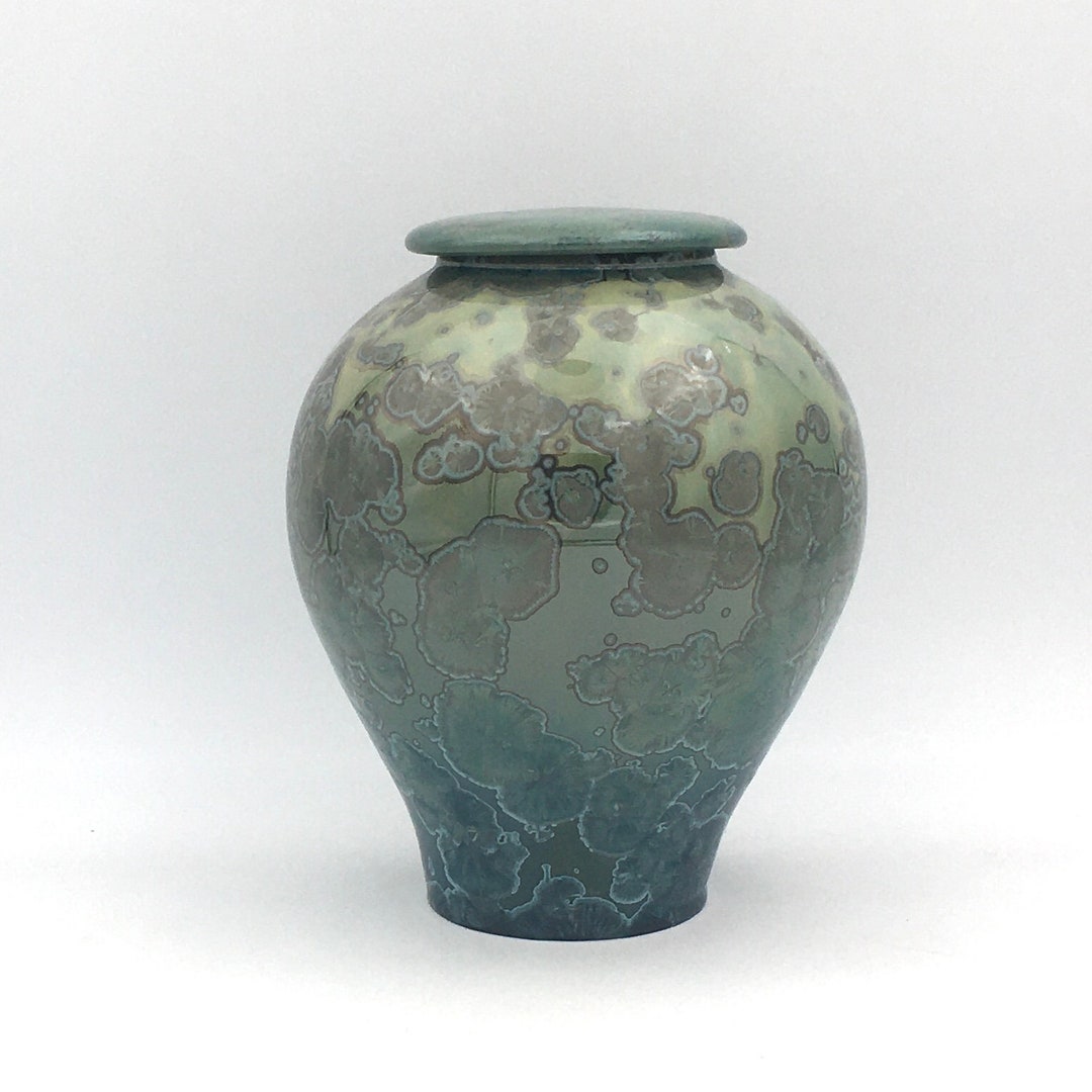 Medium Pottery Cremation Urn, Ceramic Urn, Burial Urn, Urn for Human ...