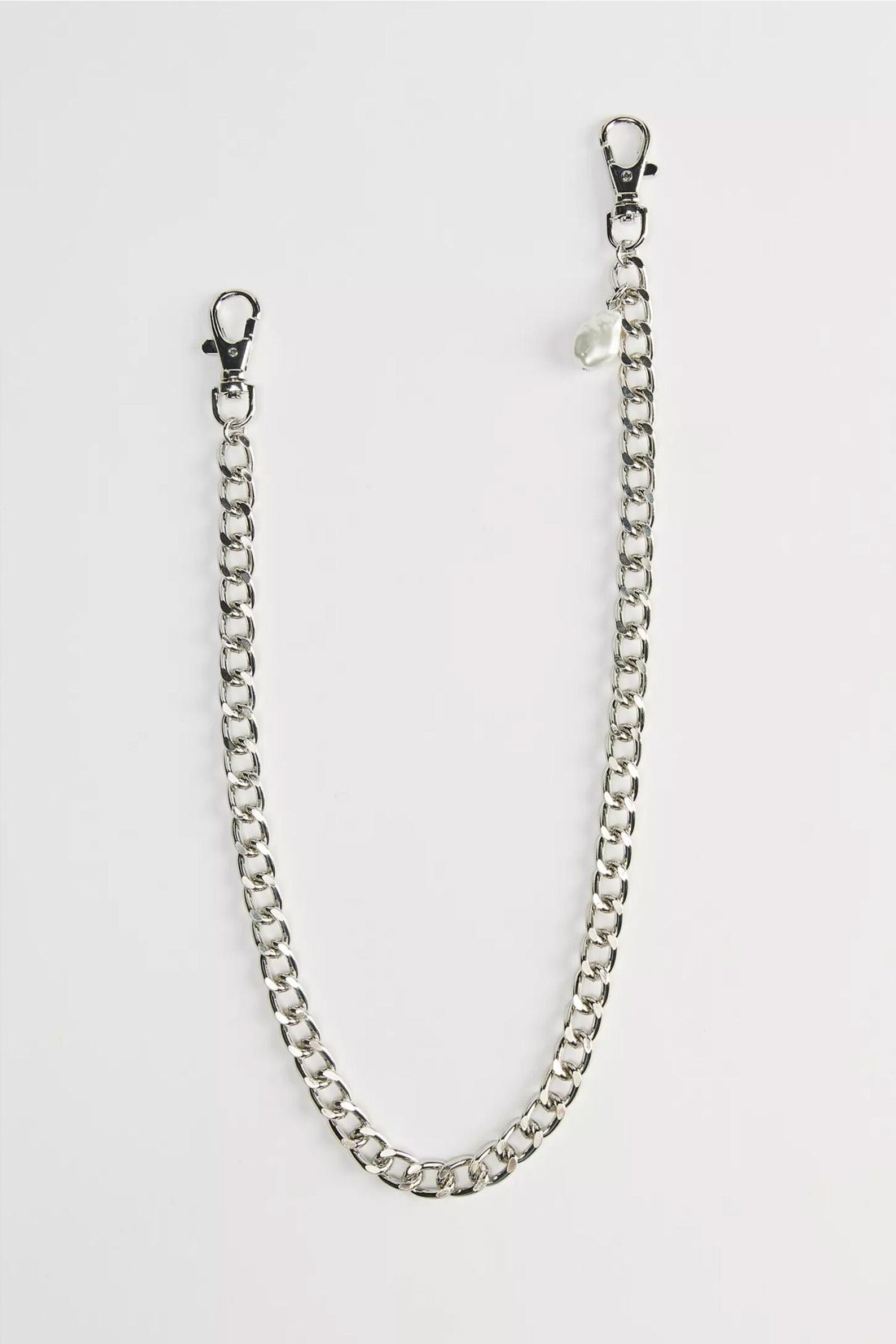 Elegant Pearl Embellished Thick Wallet Chain and Versatile Pant ...