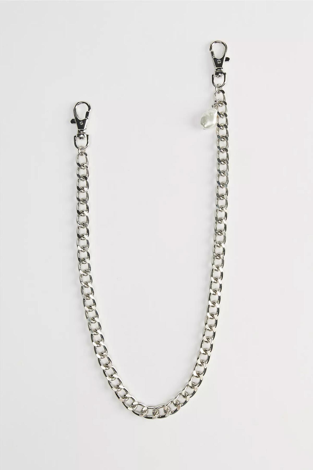 Elegant Pearl Embellished Thick Wallet Chain and Versatile Pant ...
