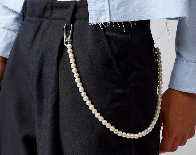 All Pearl Thick Wallet Chain and Versatile Pant Accessory for a Stylish ...