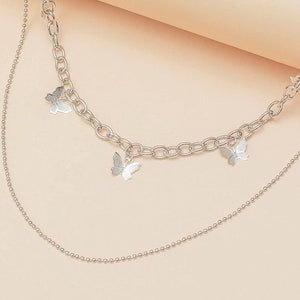 Women Chain for Pants, Butterfly Jewelry, Chain With Silver Butterfly ...