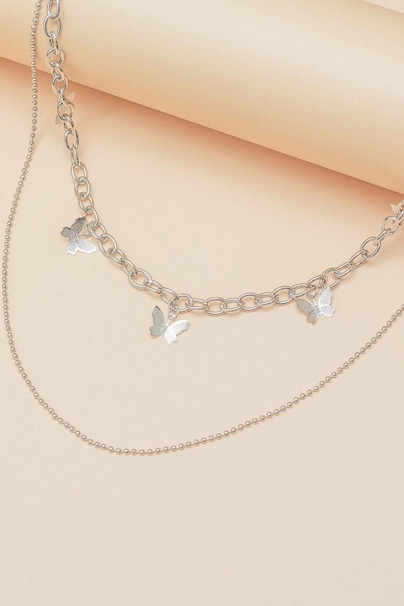 Women Chain for Pants, Butterfly Jewelry, Chain With Silver Butterfly ...