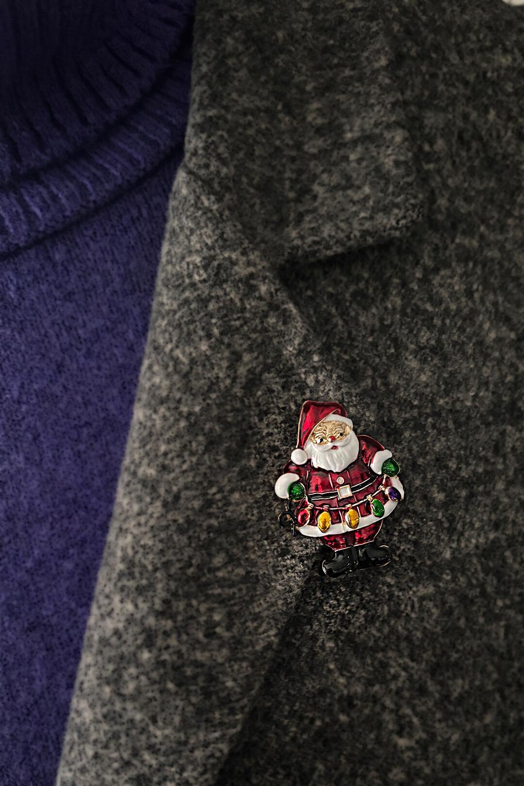Cute Santa Lapel Pin, Santa Brooch Pin, Christmas Gift Ideas, XMAS ...