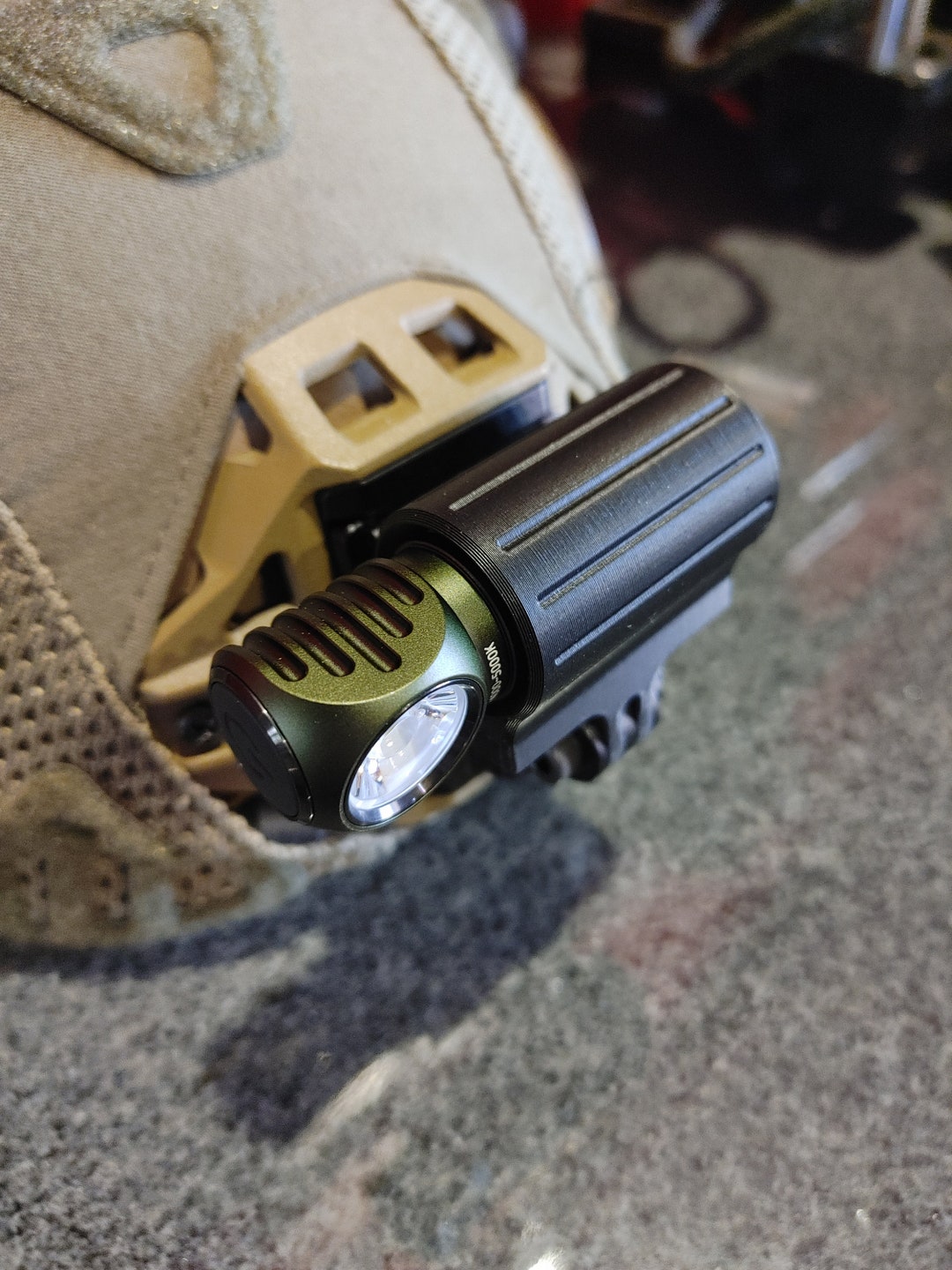 Tactical Helmet Flashlight Mount Compatible With the Olight Perun 2 ...