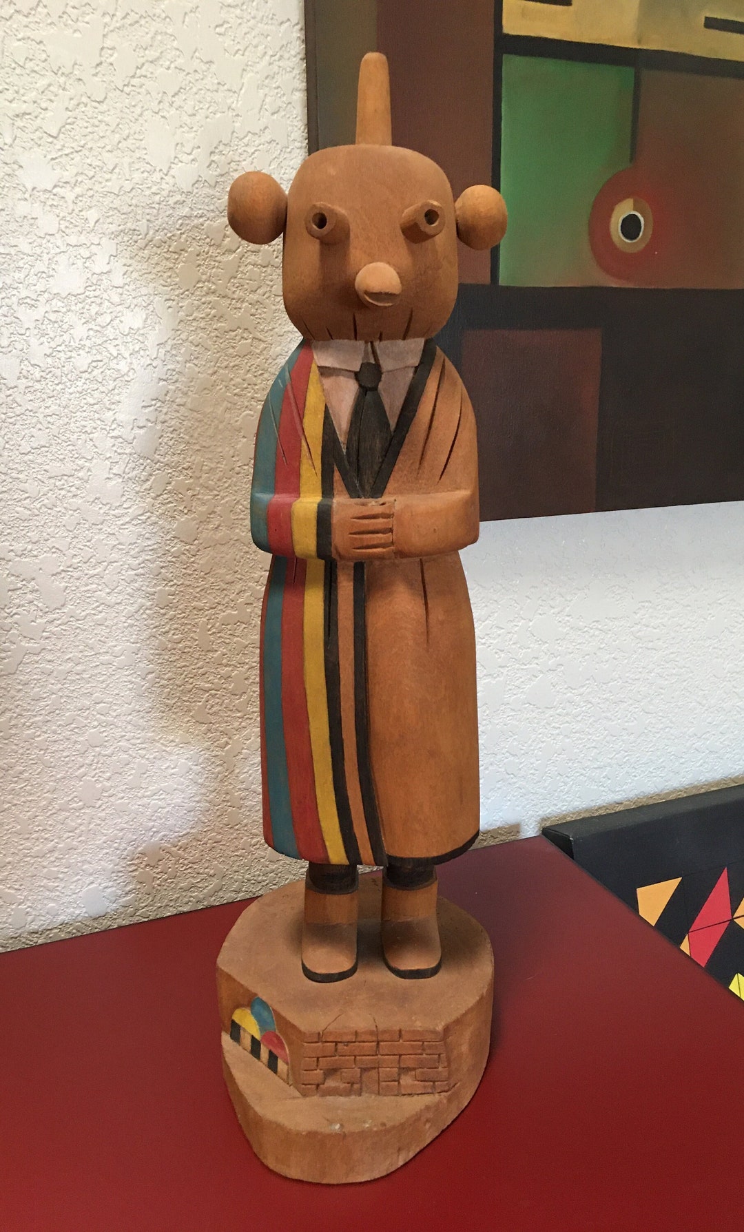 Hopi Koyemsi Kachina Executive Mudhead Cottonwood Mudhead Native ...