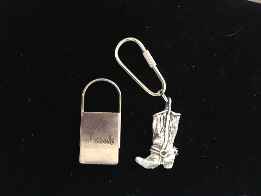 Keyrings Western & Harrods Cowgirl/cowboy Boot Keyring Harrod's Key ...