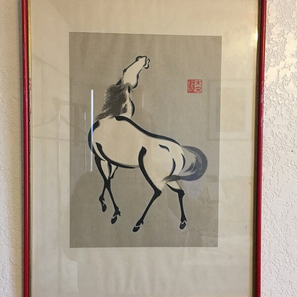 Chinese Ink Drawings of Horses - Etsy