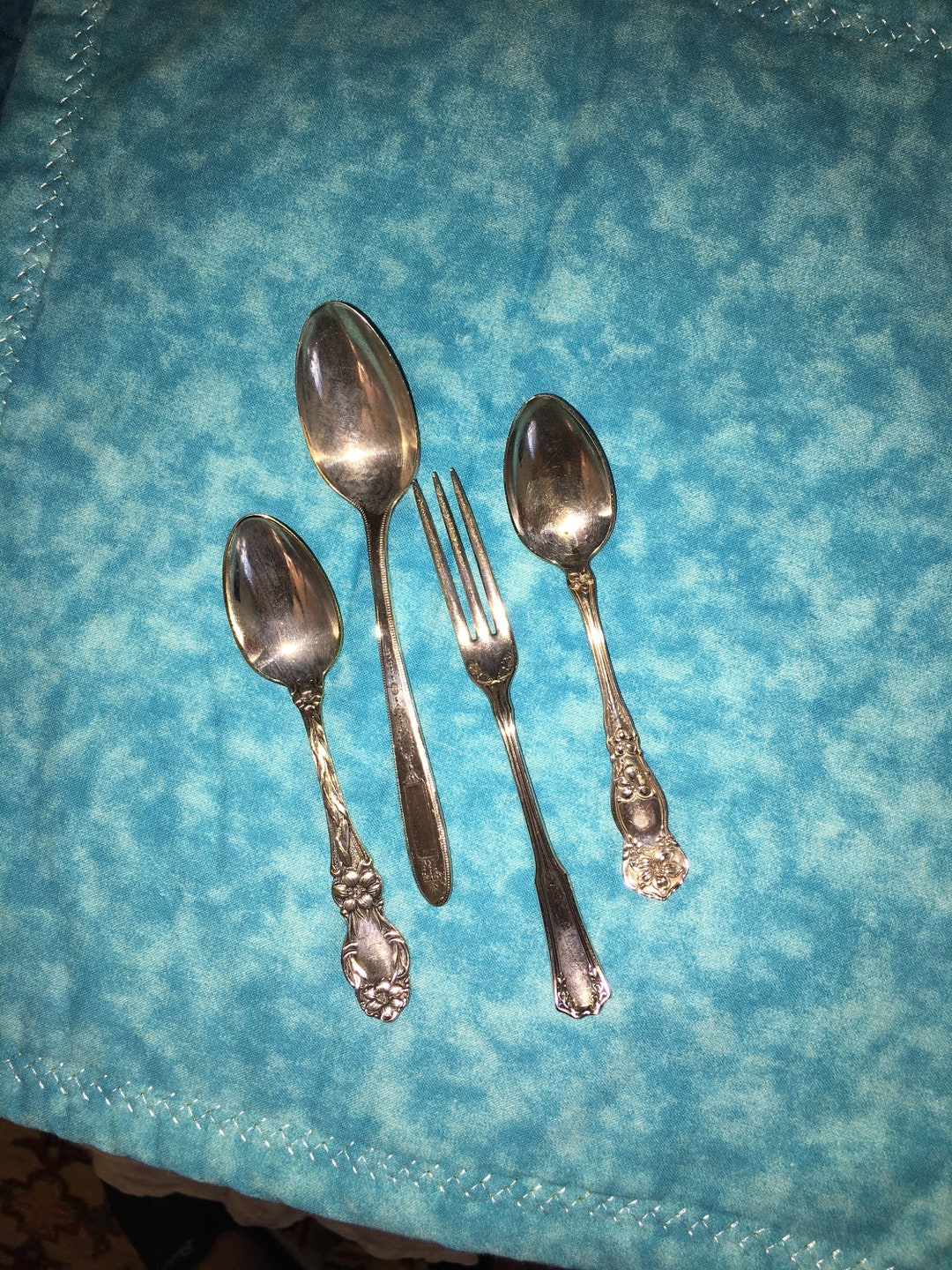 Relish/jelly Utensils Silver Plate Serving Spoons & Fork - Etsy