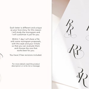 Modern Wedding Monogram, Premade Logo Design, Wedding Couple Logo ...