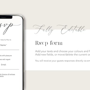 Modern Wedding RSVP Website Template, Minimalist Wedding Website ...
