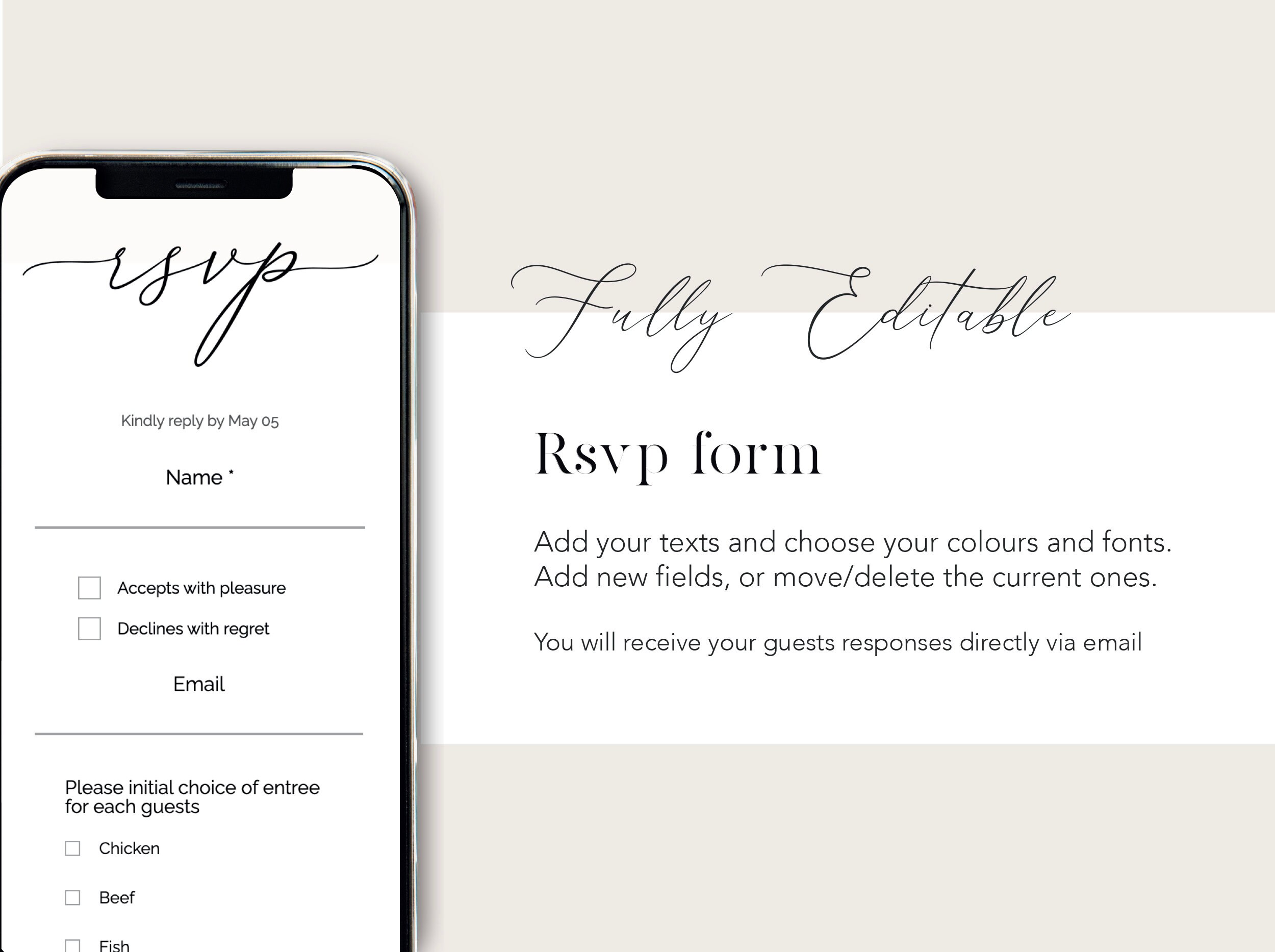 Modern Wedding RSVP Website Template, Minimalist Wedding Website ...