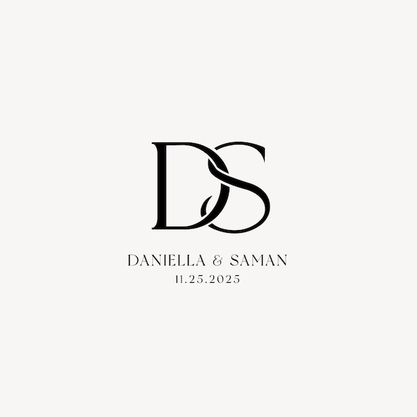 Modern Wedding Logo - Etsy