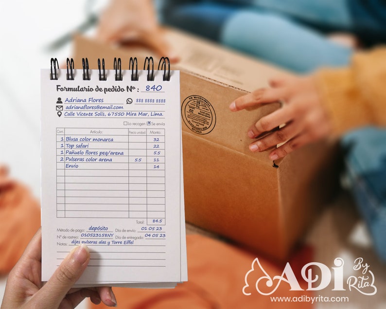 Order Form English and Spanish PDF Purchase Order, Printable Sales ...