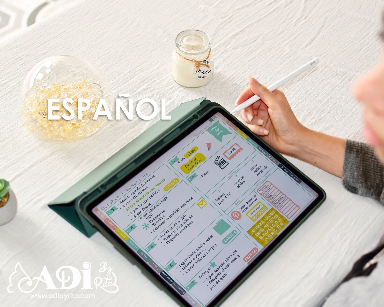 Planeador Digital Perpetuo Español, Semanal Y Mensual, Sin Fechas ...