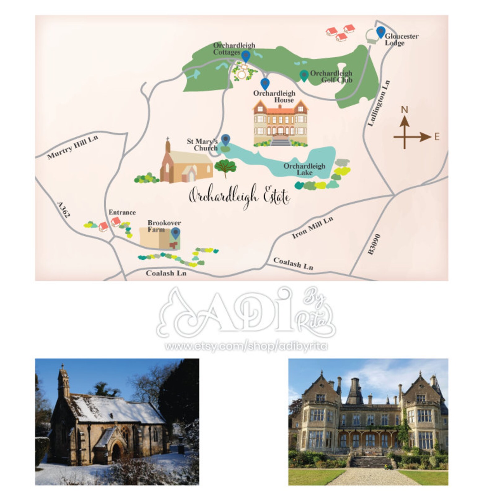 Venue Map Reception Map Wedding Map Printable File Custom Design - Etsy