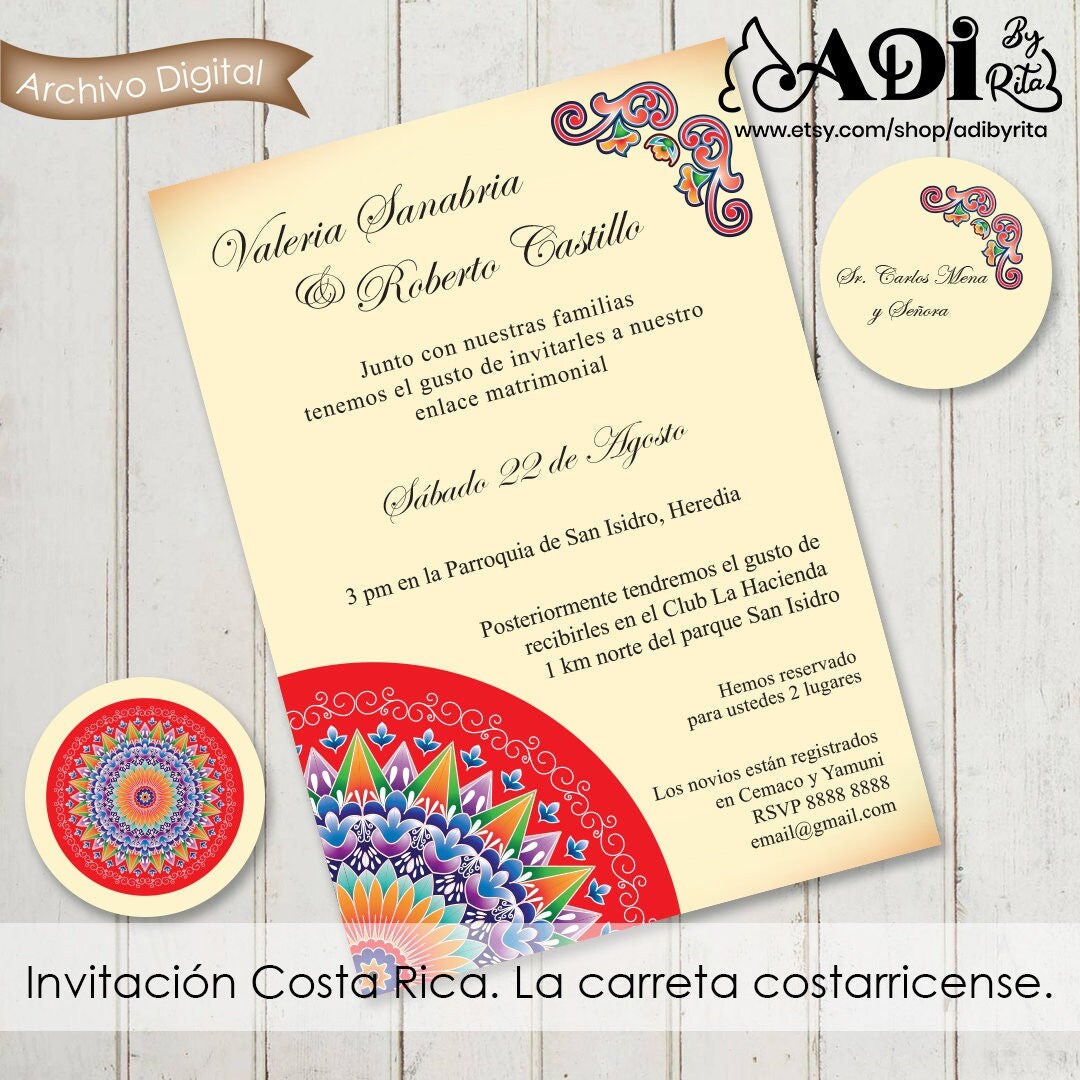 Costa Rican Invitation. the Costa Rican Cart. Dreams of Tiquicia. Tico ...